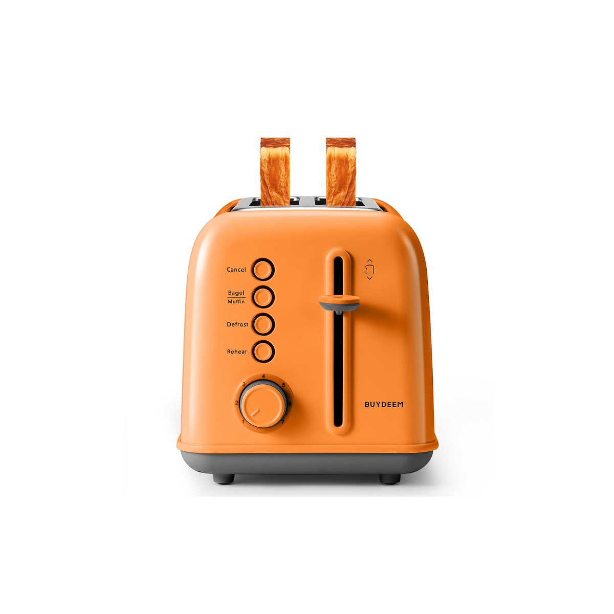 BUYDEEM DT620 Retro 2-Slice Toaster with Extra Wide Slots, 7-Shade Settings